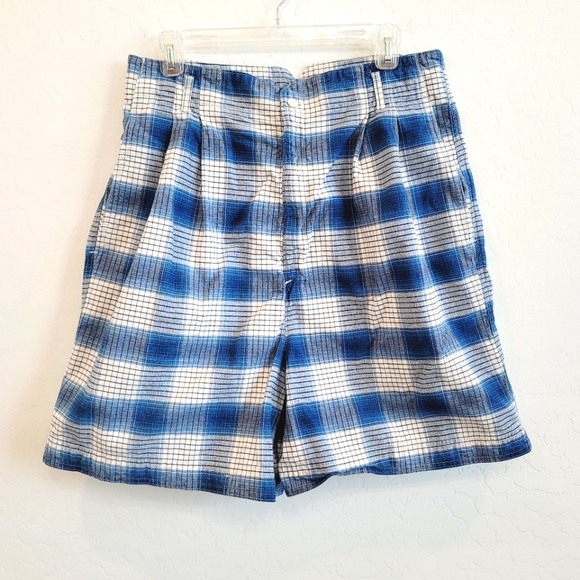Hunt Club | Shorts | Vintage Hunting Club Blue Plaid Cotton Shorts 8 ...